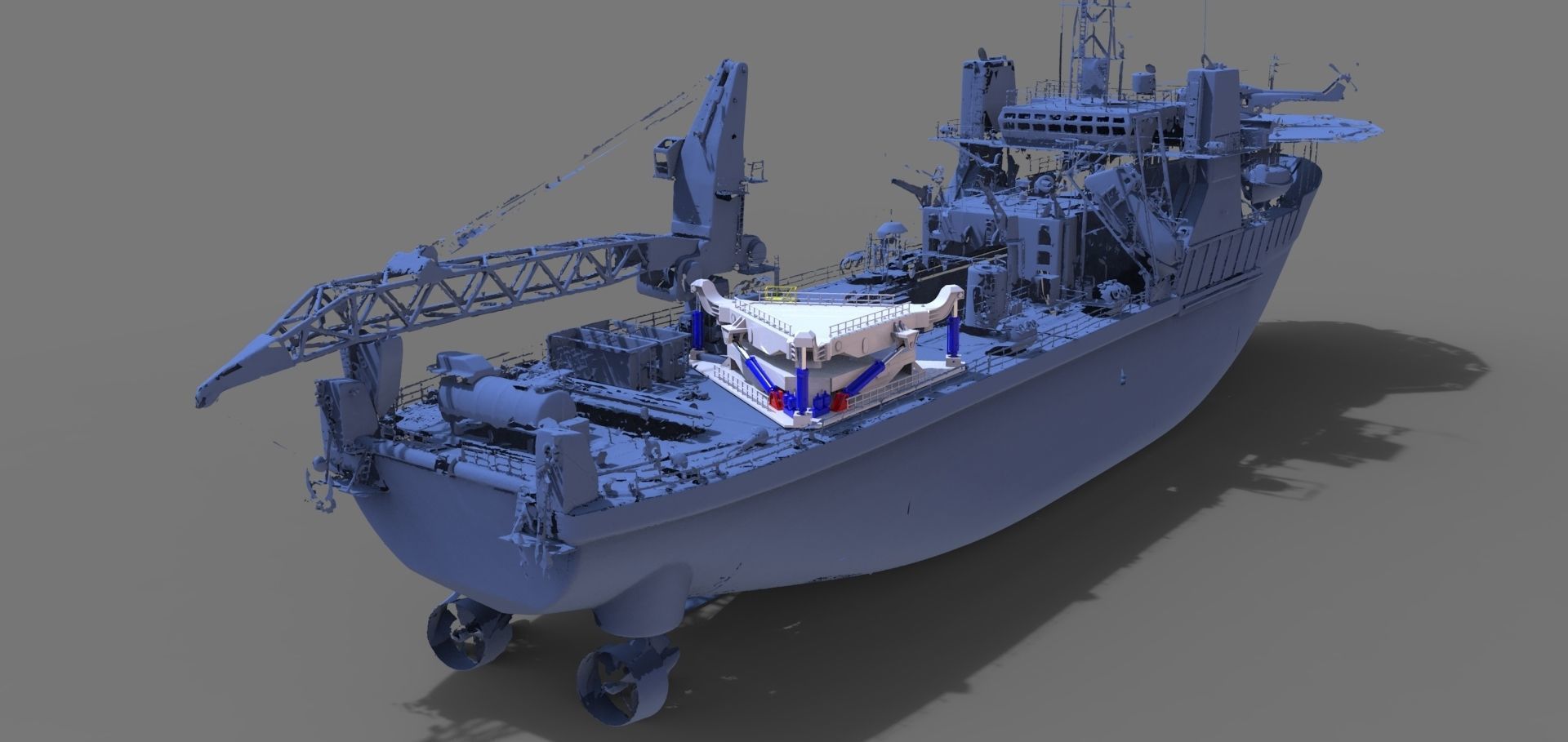 Motion compensated crane platform 3D model 3D printable | CGTrader