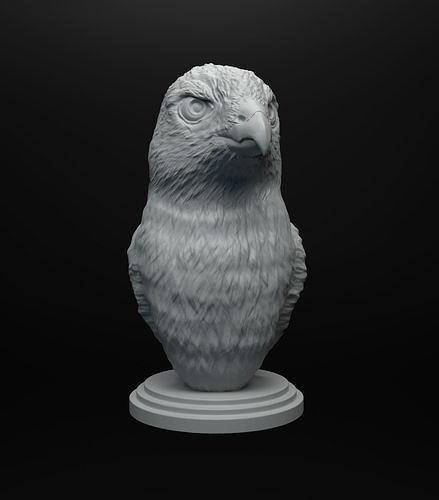 Hawk bust intended for 3D printing 3D model 3D printable | CGTrader