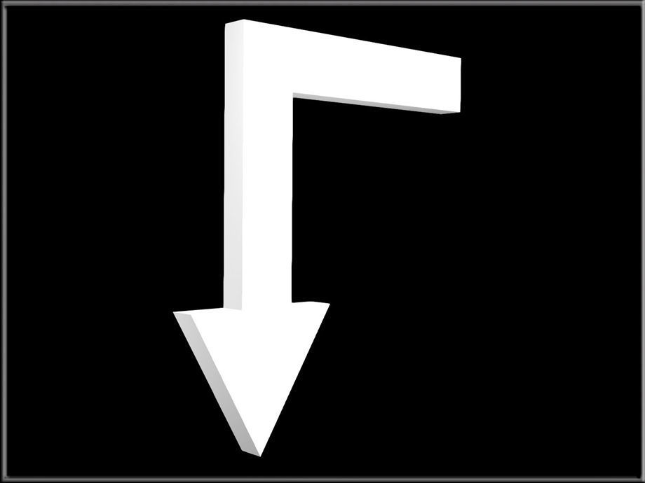 3D model 90 Degree Turn Arrow VR / AR / low-poly | CGTrader