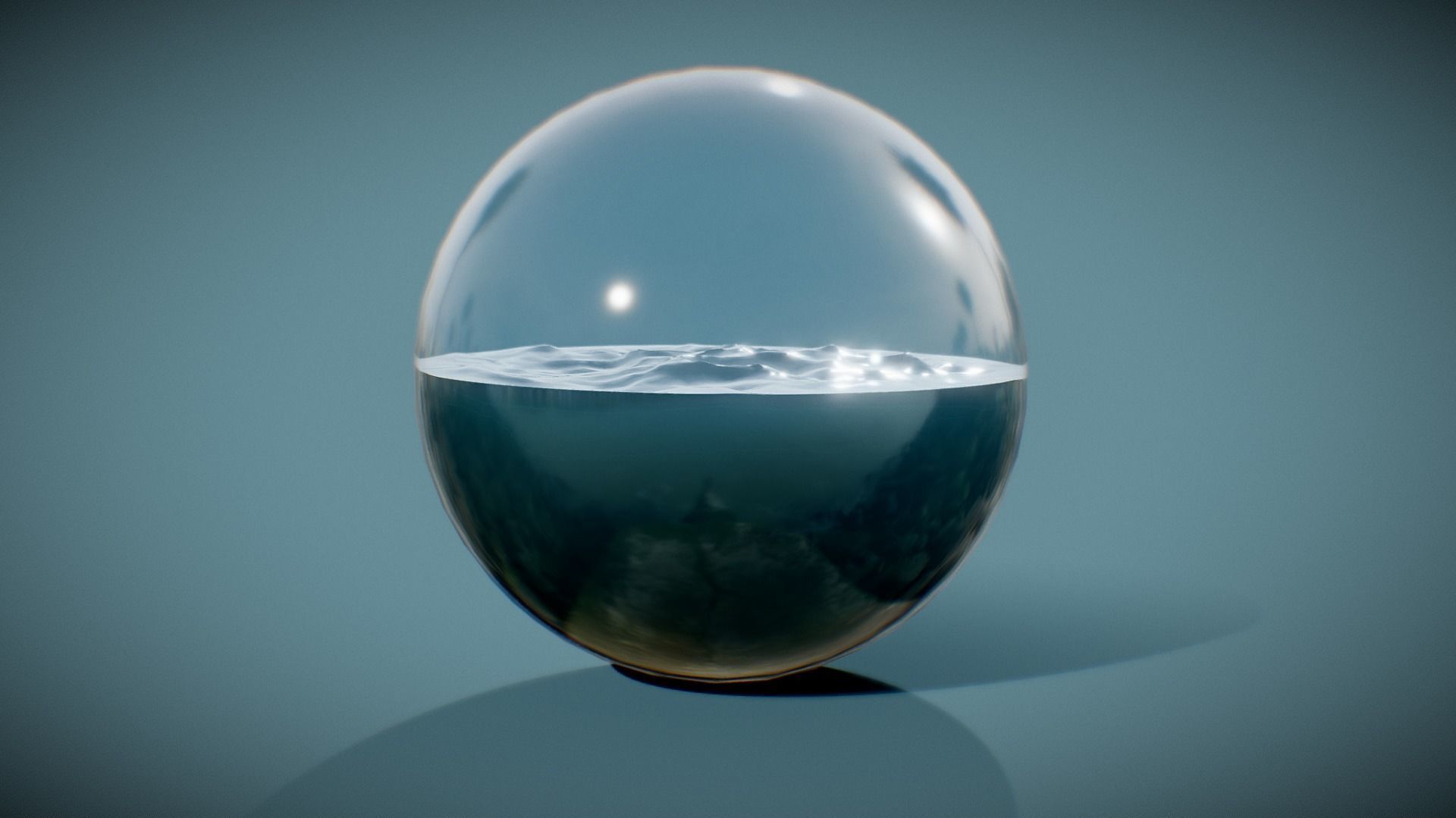 Sea Waves In The Ball 3D model animated | CGTrader