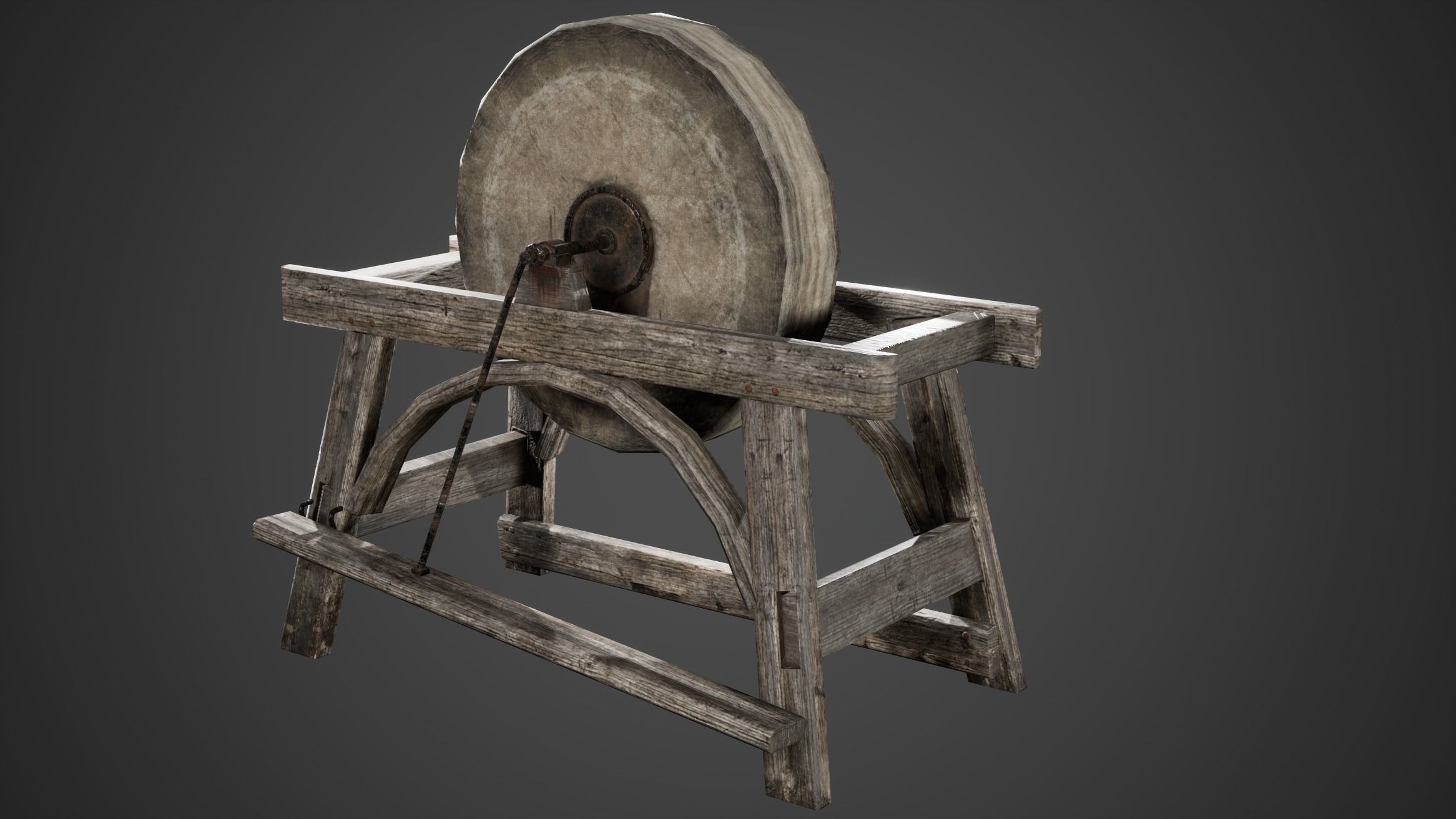 3D model Medieval Sharpening Stone Game Ready VR / AR / low-poly | CGTrader