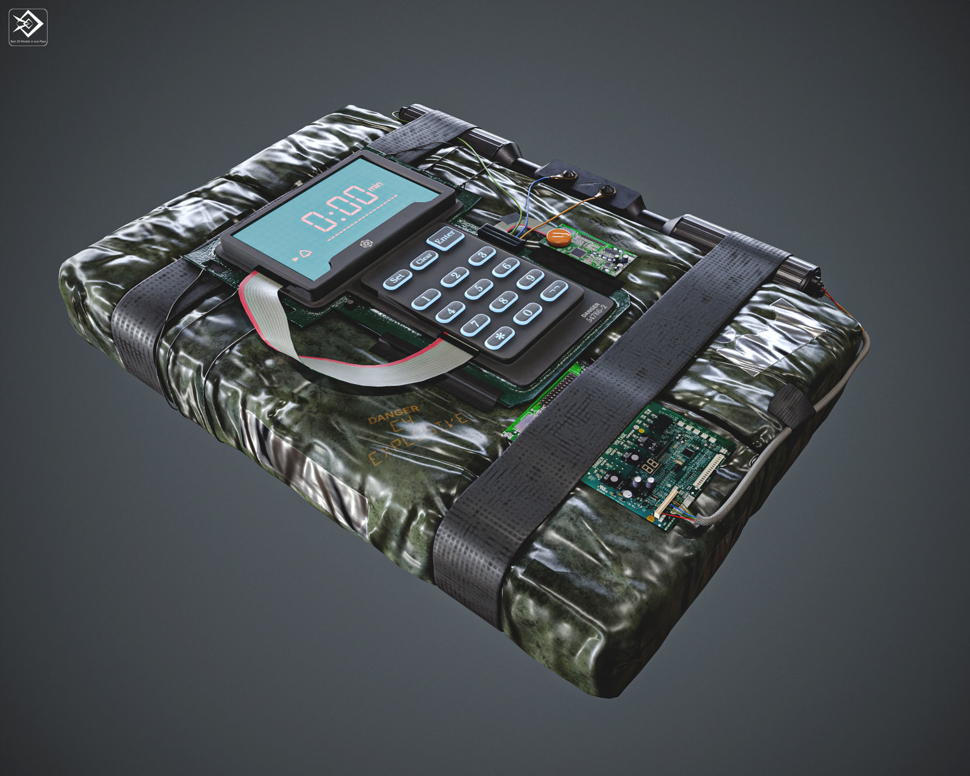 3D model C4 RDX Bomb VR / AR / low-poly | CGTrader