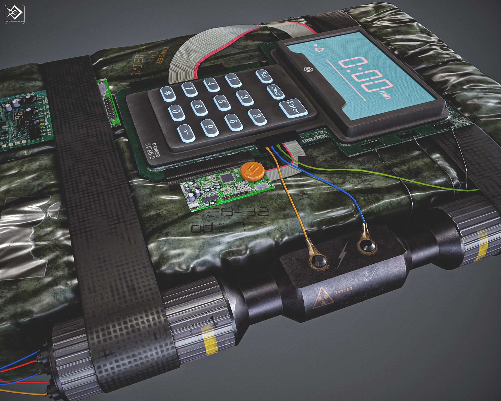 3D model C4 RDX Bomb VR / AR / low-poly | CGTrader
