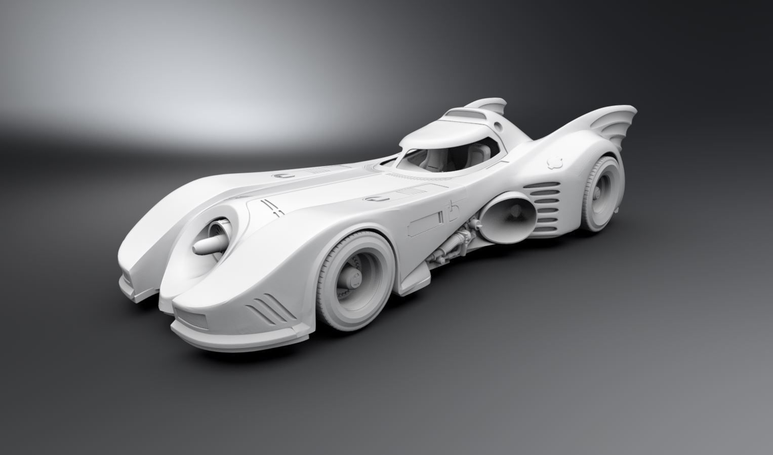 Batmobile Scale model 3D model 3D printable | CGTrader