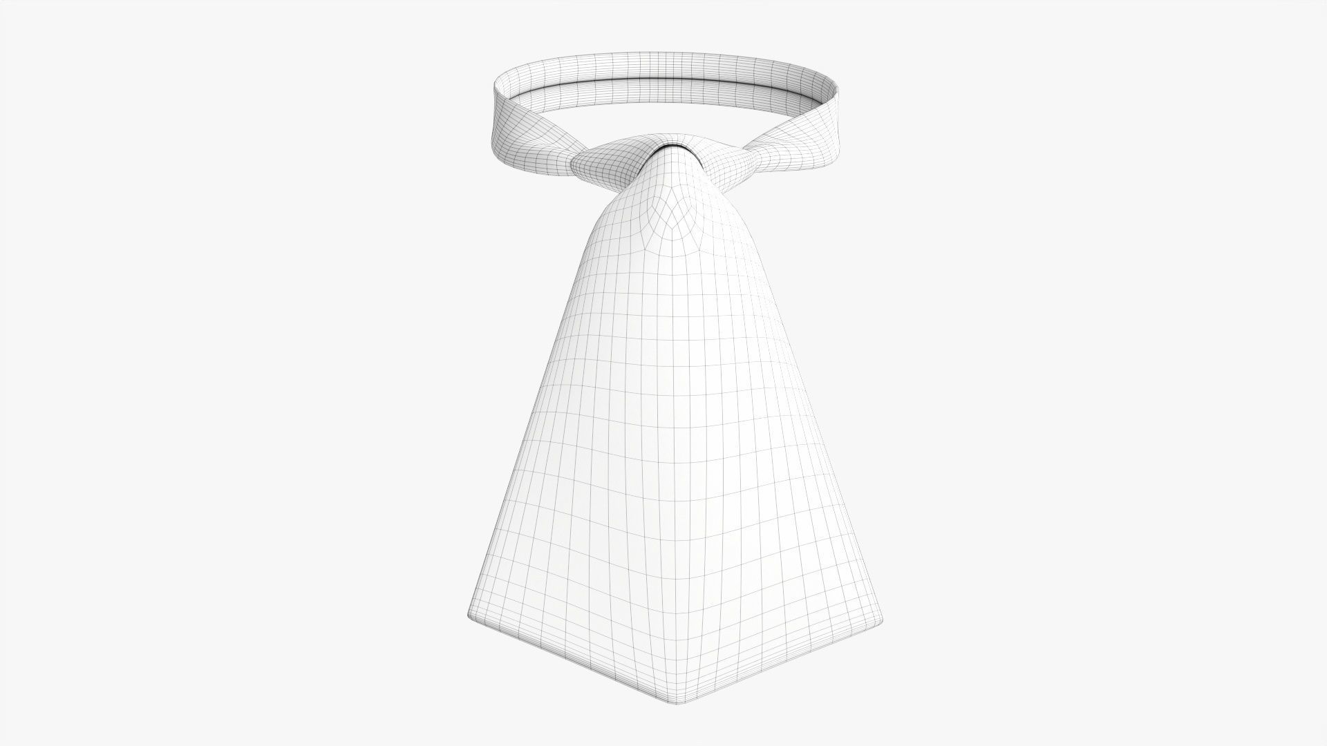 Black classic necktie 03 3D model | CGTrader