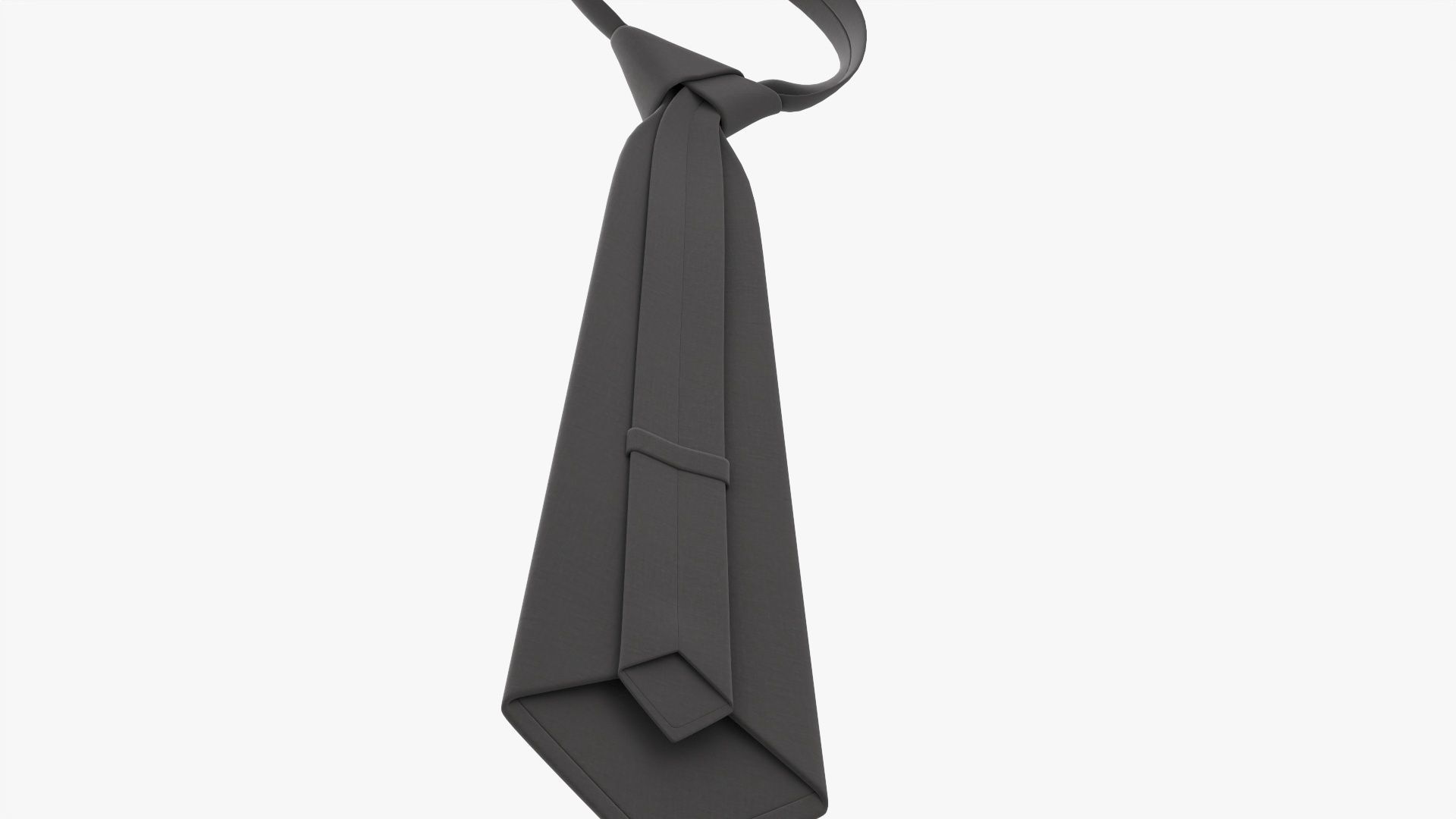 Black classic necktie 03 3D model | CGTrader