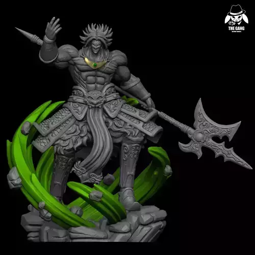 T5 Broly with armor from dragon ball stl file 3d print model 3D model ...