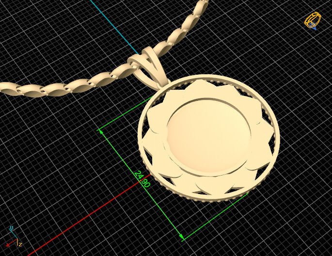 Ohm pendant Silver Gold Print 3D model 3D printable | CGTrader