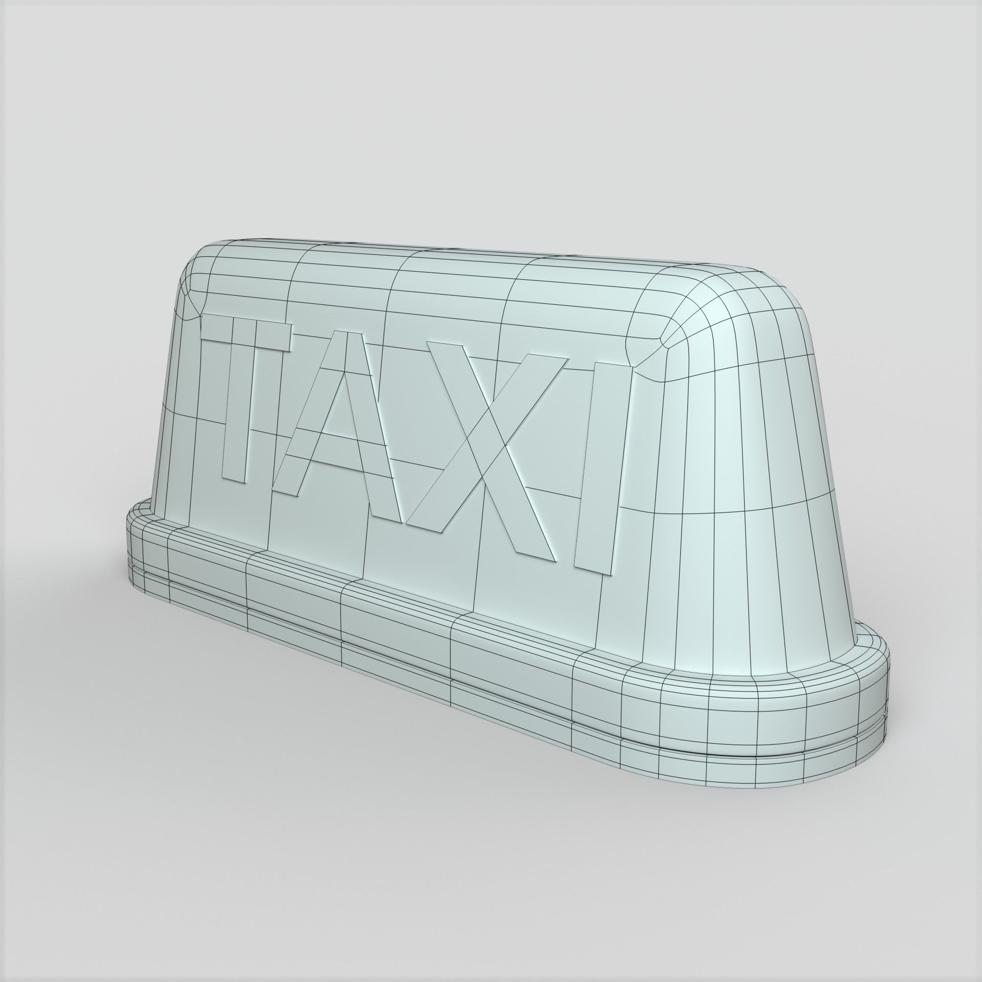 Taxi sign 3D model | CGTrader