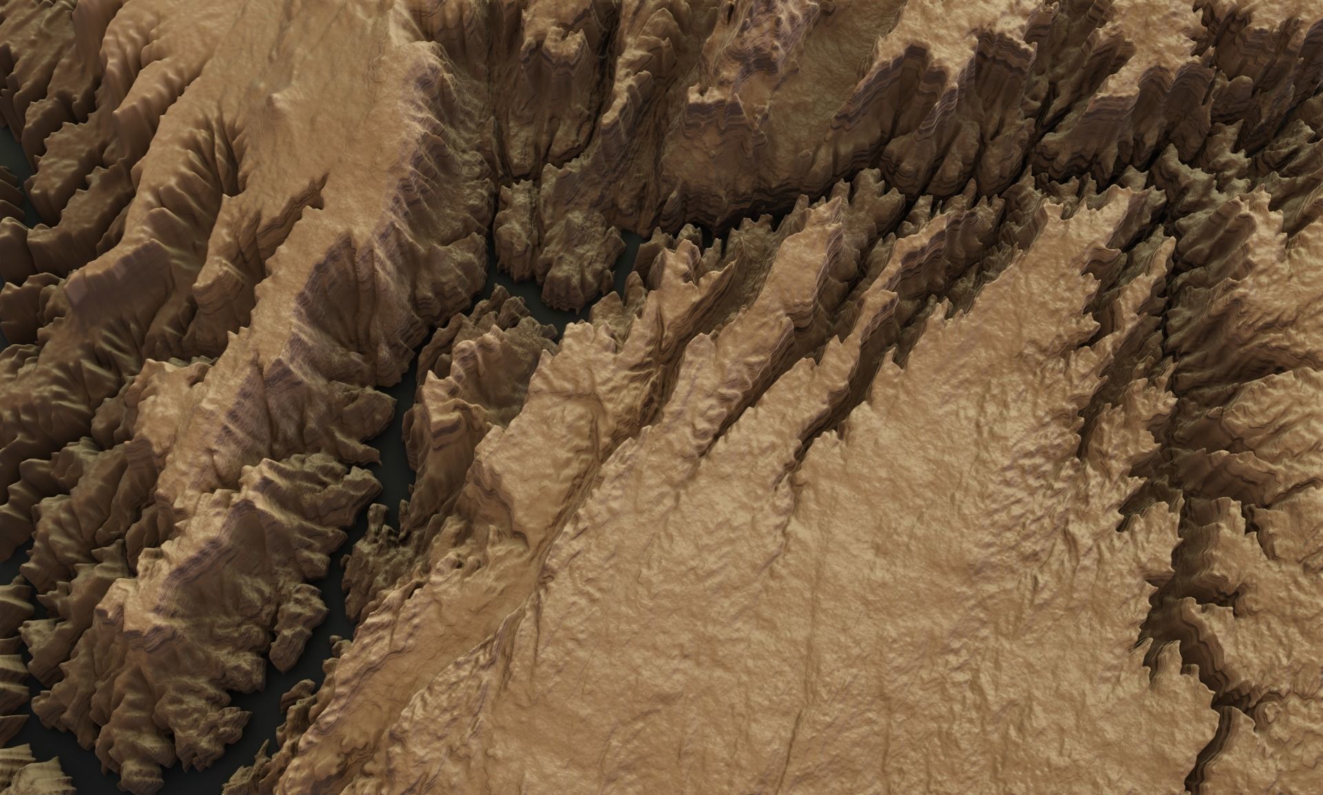 3D model Realistic CANYON procedural 3D model VR / AR / low-poly | CGTrader