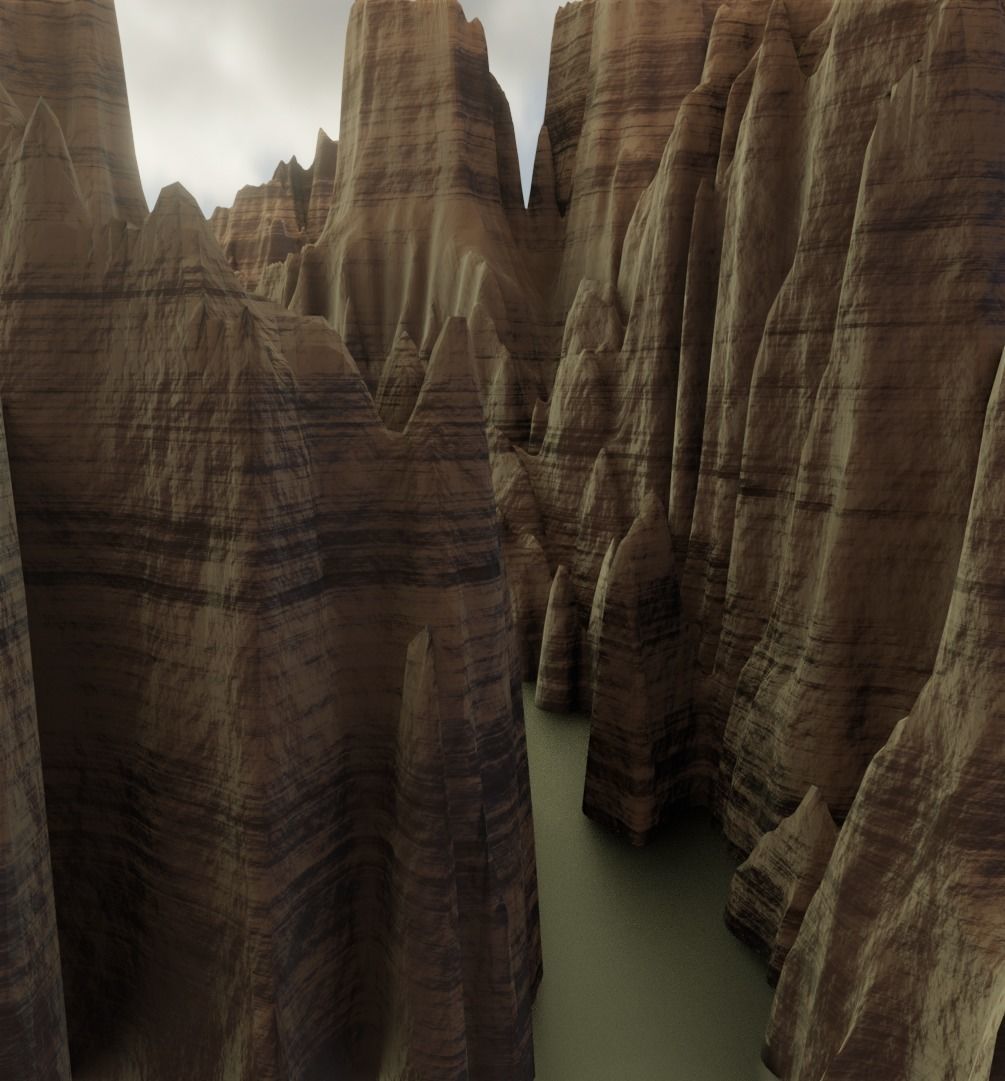 3D model Realistic CANYON procedural 3D model VR / AR / low-poly | CGTrader