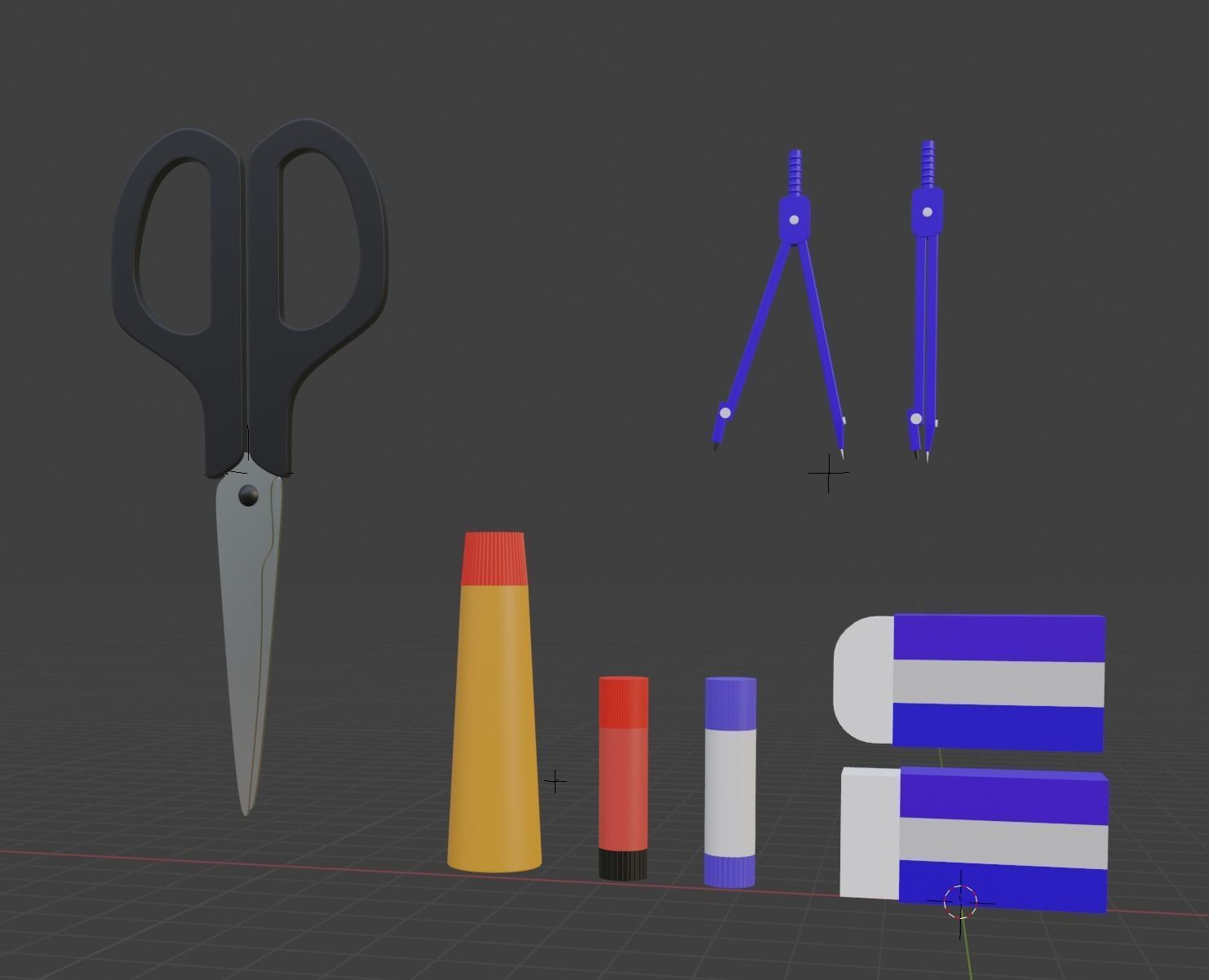 Stationery 3D model items 3D model | CGTrader