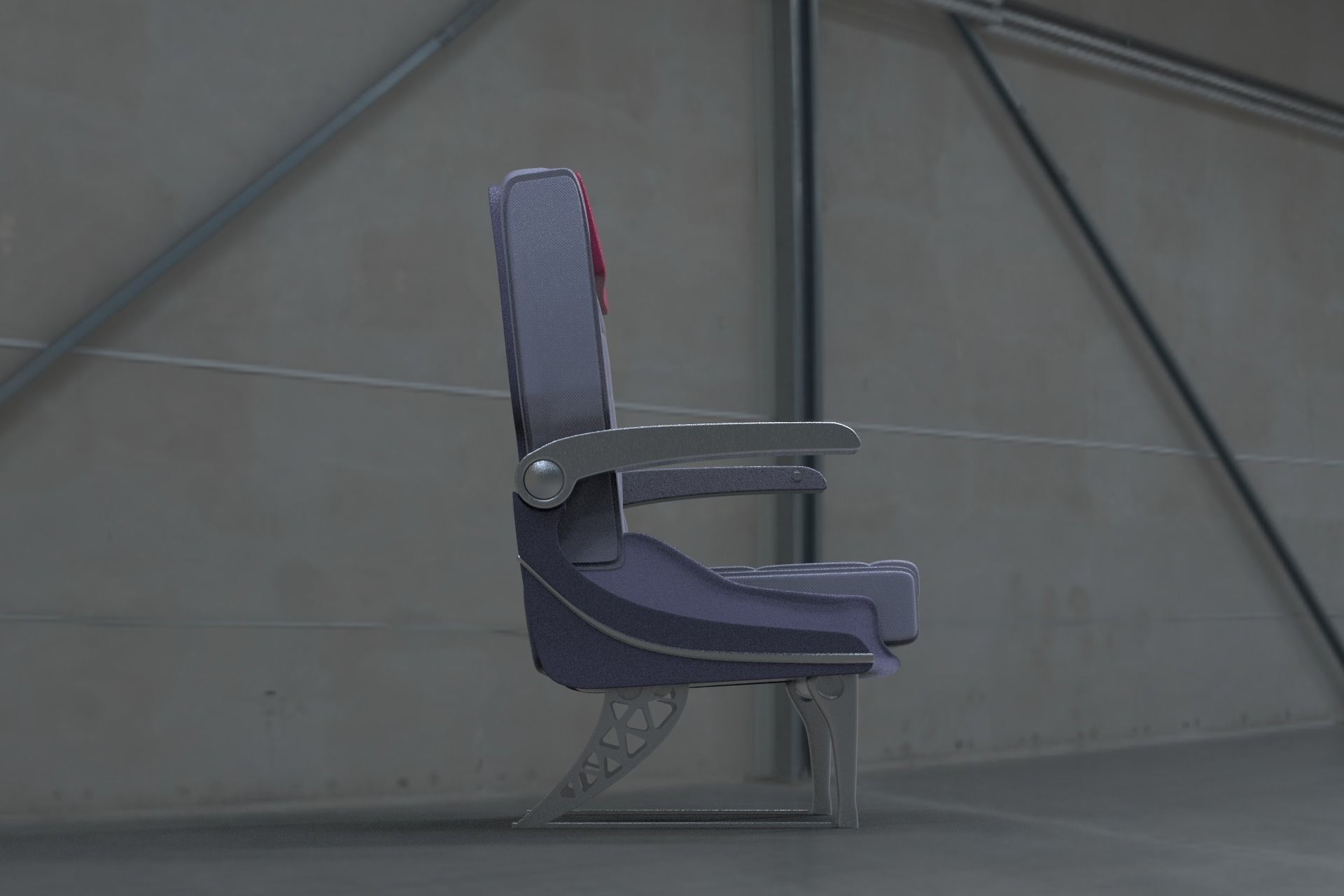 High Quality Airplane Premium Seating 3D Model With textures 3D model ...