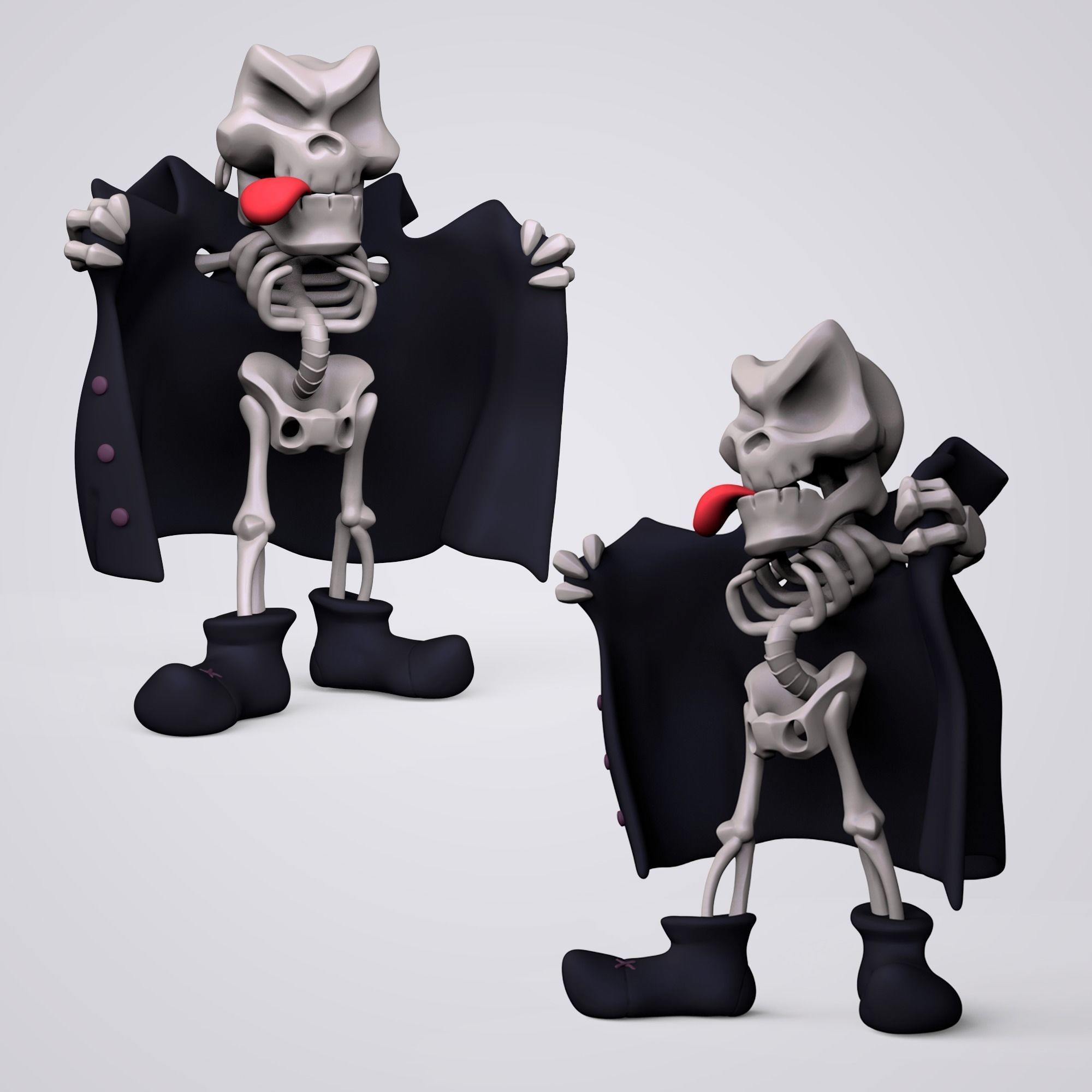 Funny Skeleton 3D model 3D printable | CGTrader