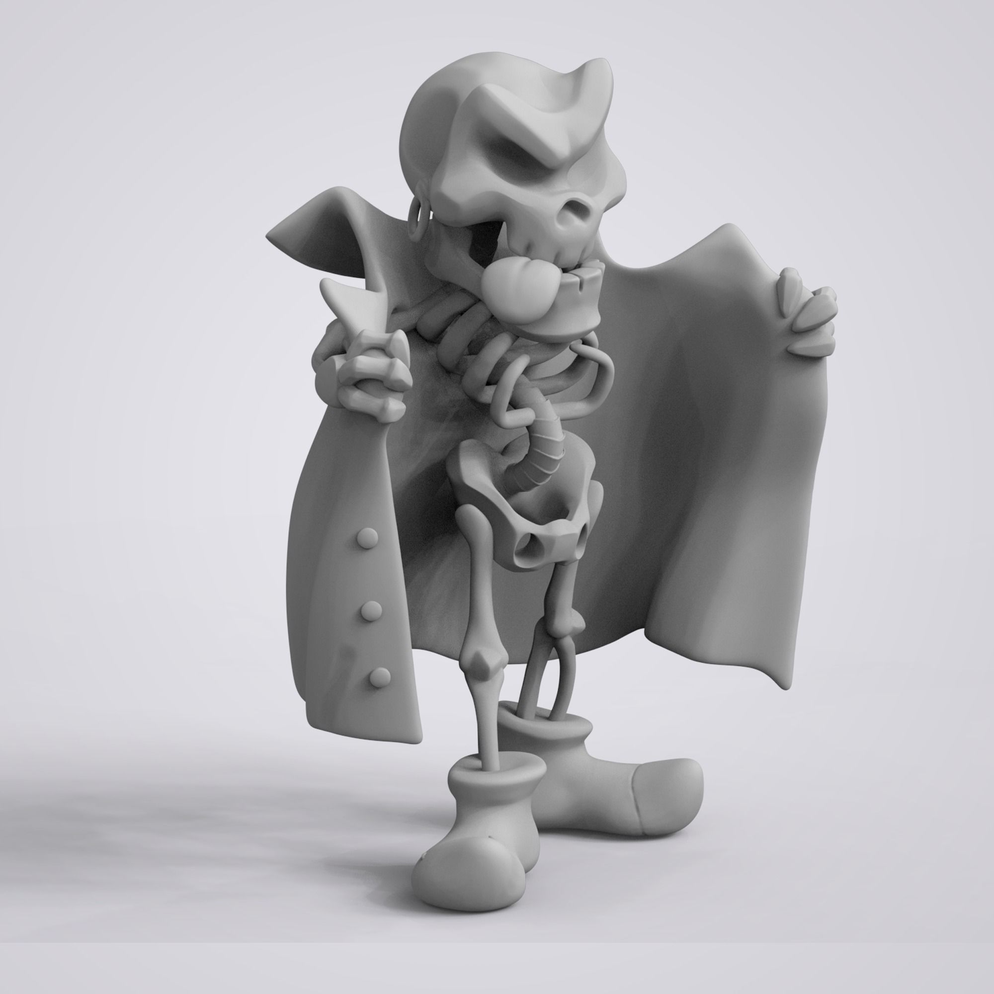 Funny Skeleton 3D model 3D printable | CGTrader