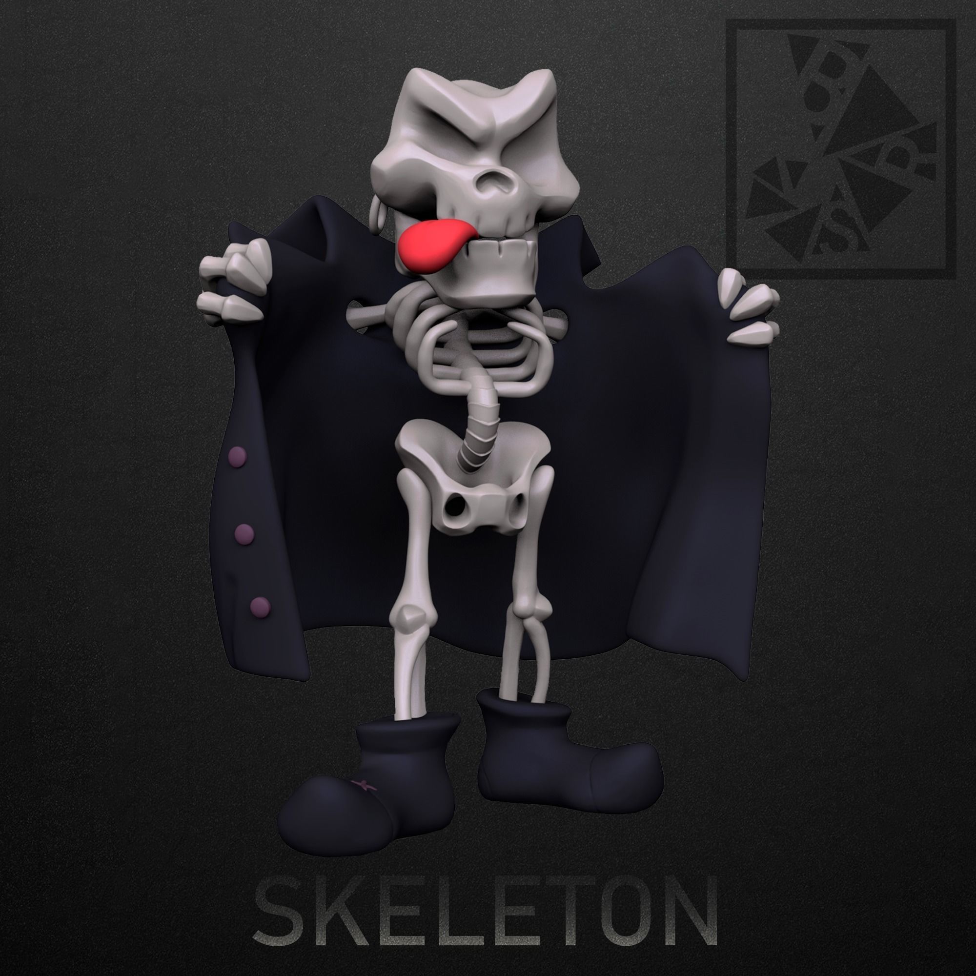 Funny Skeleton 3D model 3D printable | CGTrader
