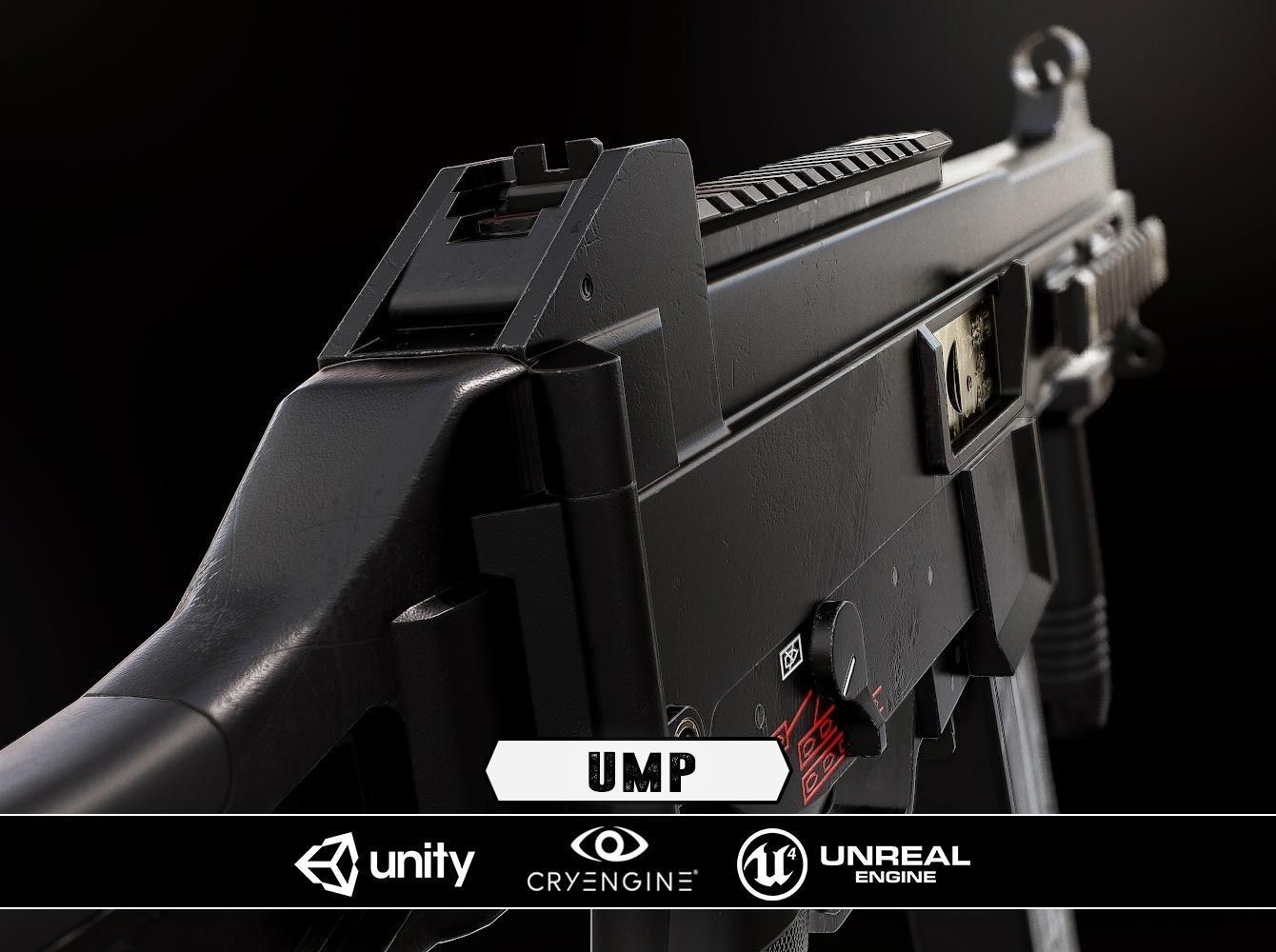3D model UMP - Model and Textures VR / AR / low-poly | CGTrader