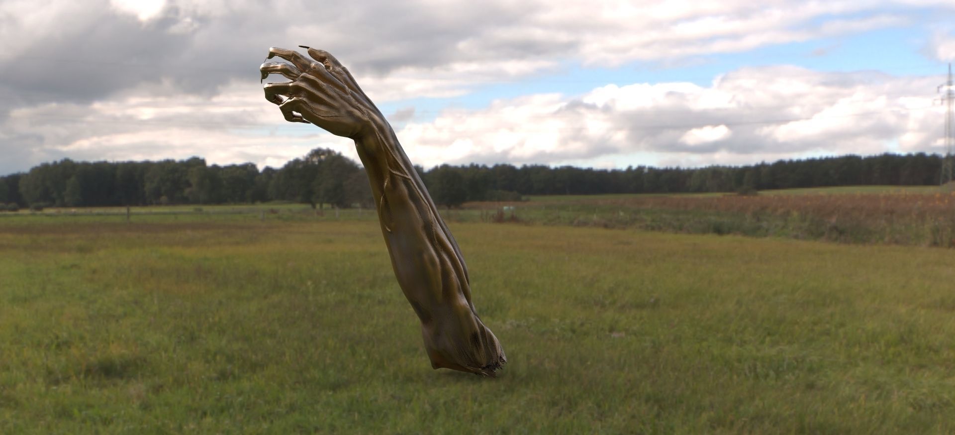 Hand from the underworld statue 3D model | CGTrader