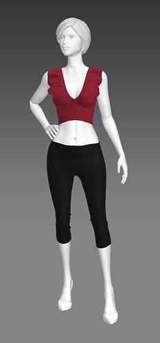 3D model Woman Clothing A-Pose 593 VR / AR / low-poly | CGTrader