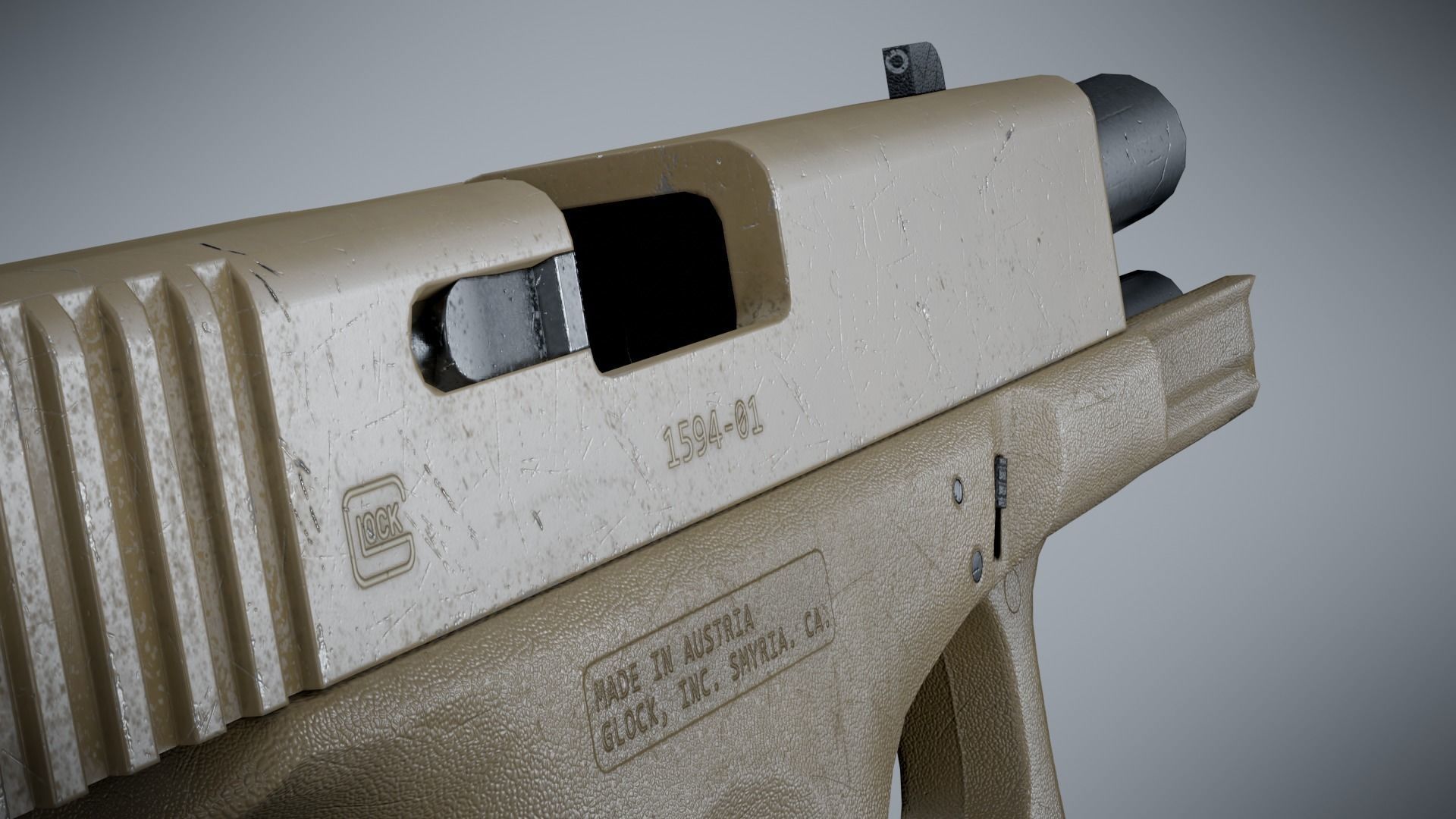 3D model Glock 19 Desert - Game Ready VR / AR / low-poly | CGTrader