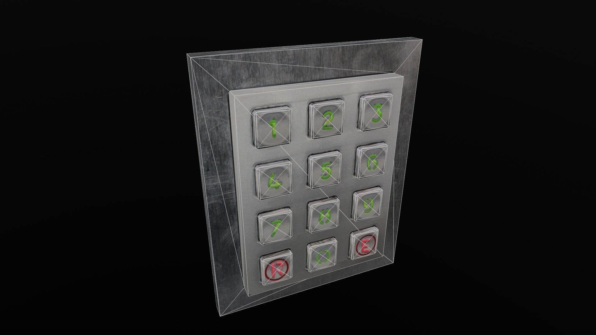 3D model New keypad for locking doors VR / AR / low-poly | CGTrader