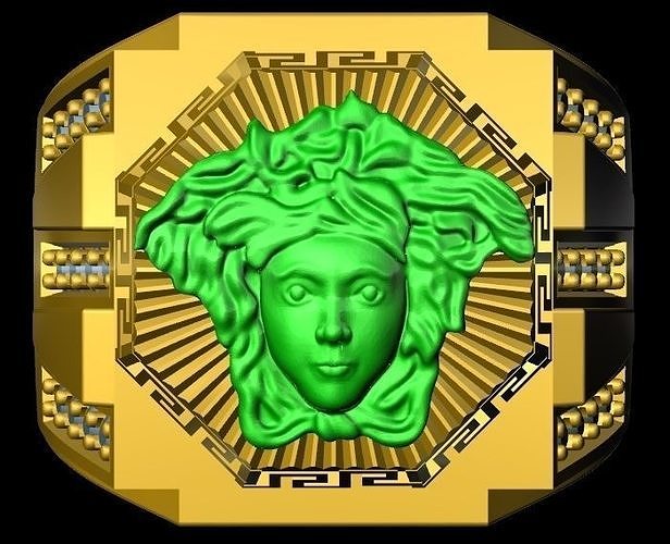 menRing versace 3D model 3D printable | CGTrader