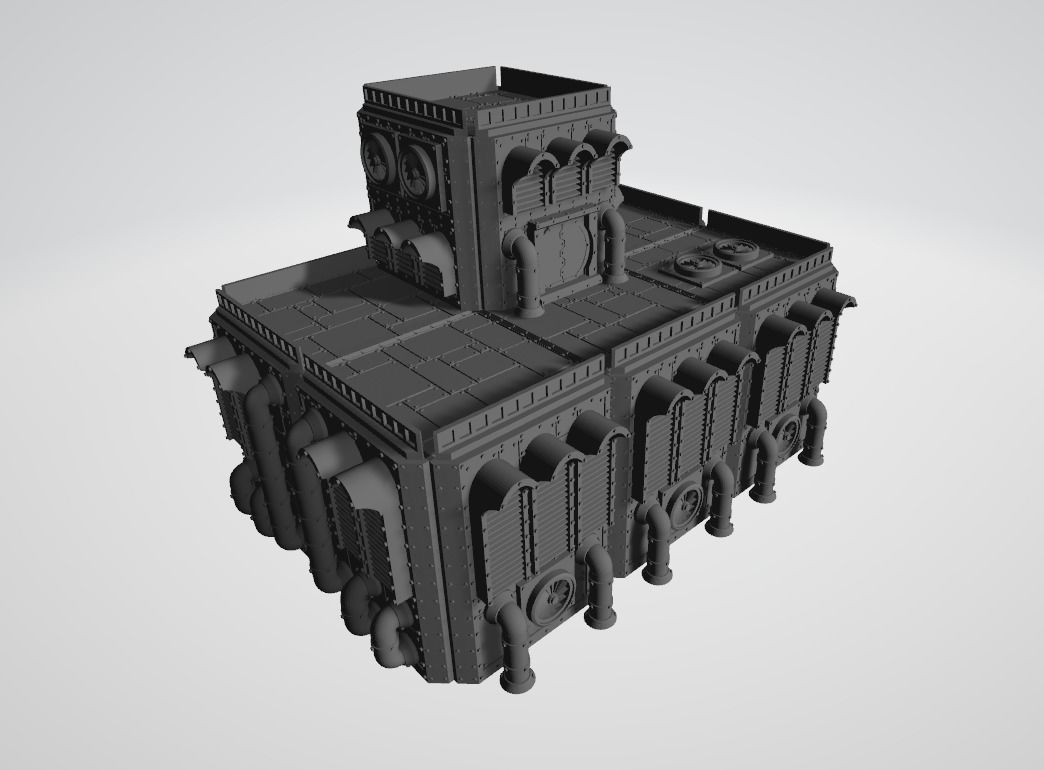 MODULAR INDUSTRIAL BUILDING TERRAIN MAKER 8 - 10MM SCALE 3D model 3D ...
