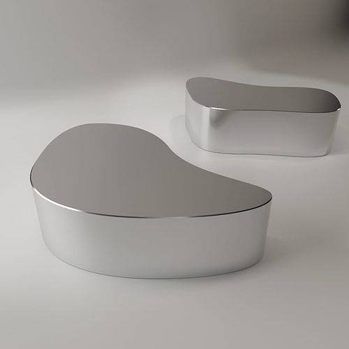 Stainless steel coffee table free VR / AR / low-poly 3D model | CGTrader