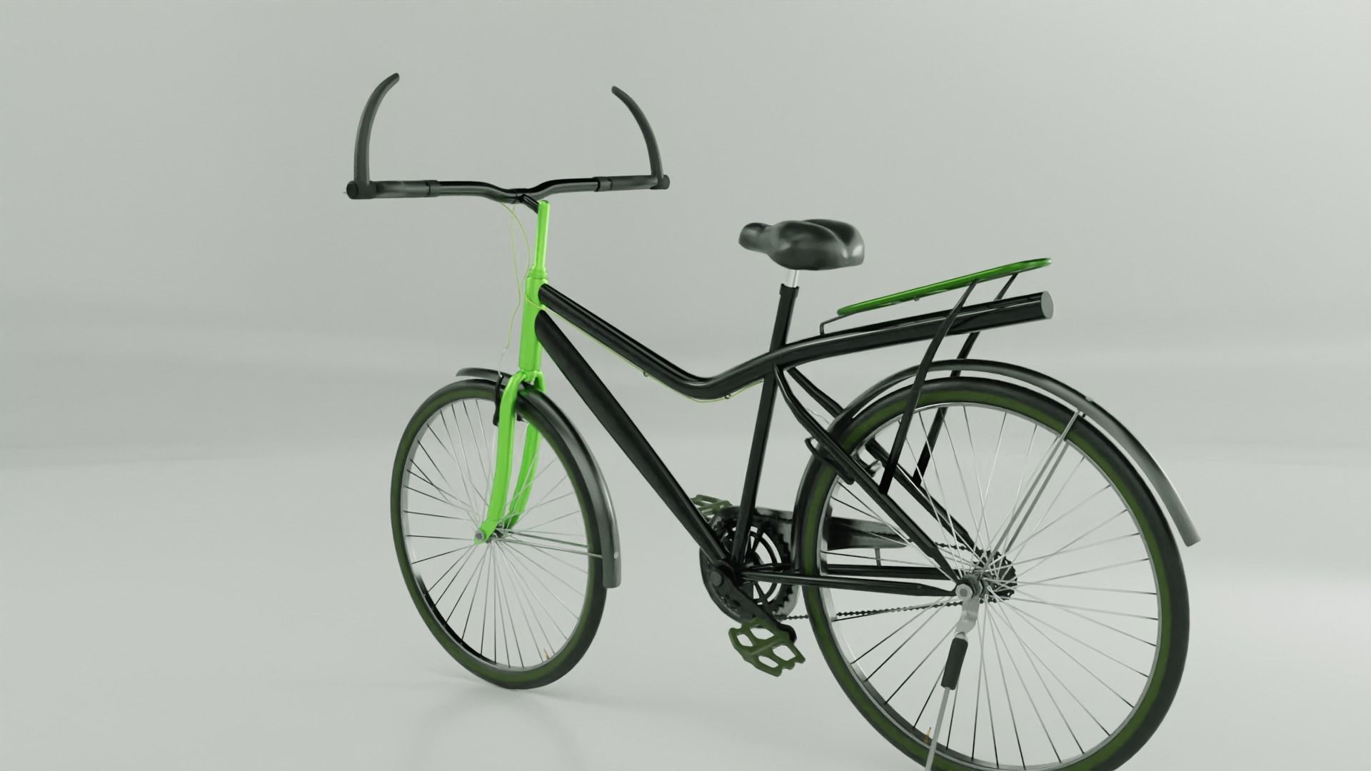GREEN AND BLACK COLORED STUNNING SPORTS CYCLE 3D model | CGTrader
