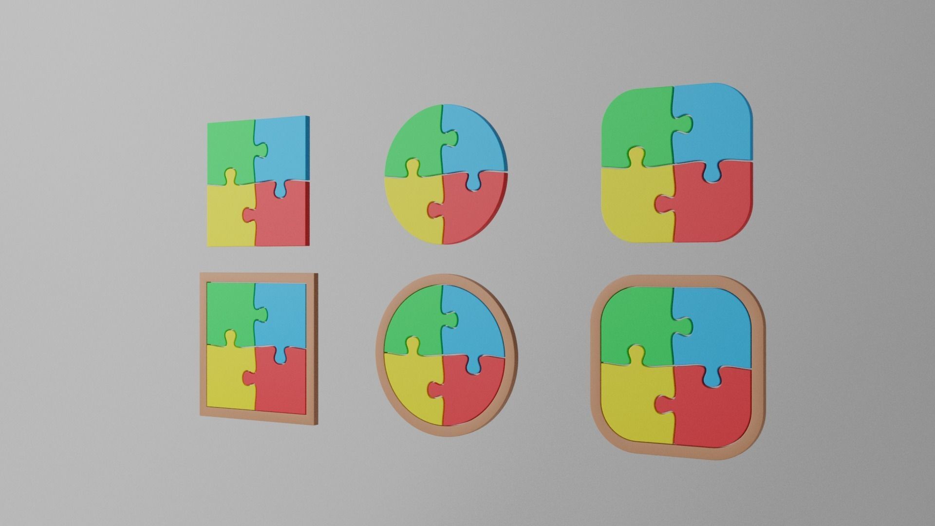 Jigsaw Puzzle Collection 3D model | CGTrader