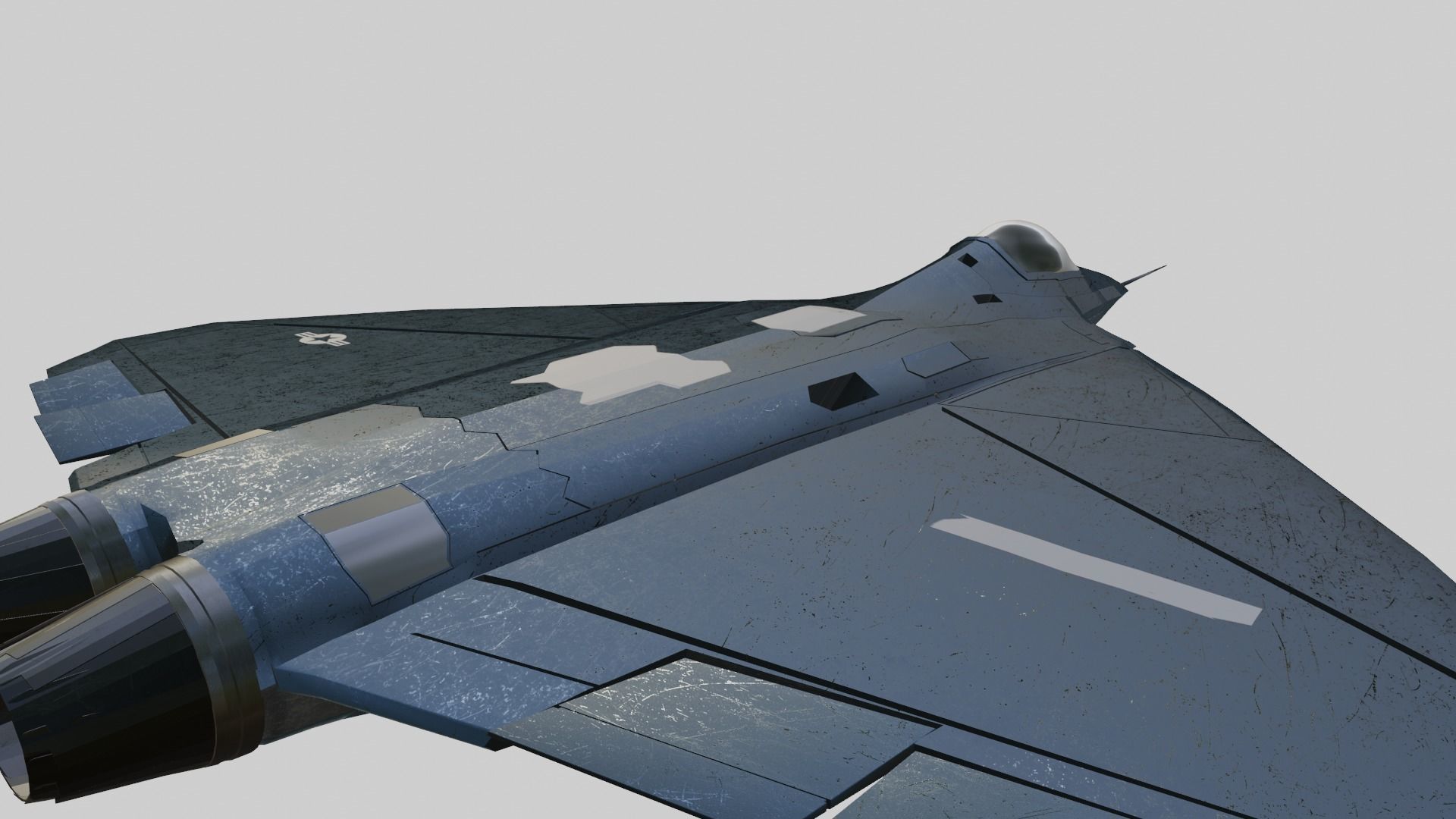 3D model USAF Lockheed Martin - X-44 MANTA - NO TAIL AIRCRAFT - VR / AR ...