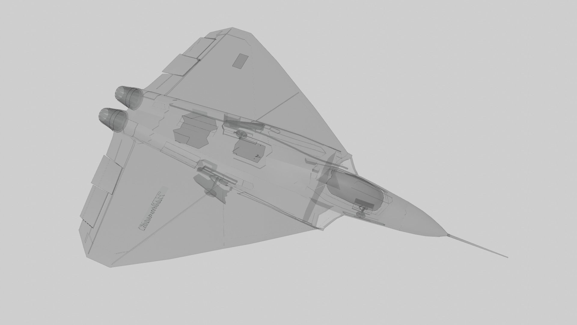 3D model USAF Lockheed Martin - X-44 MANTA - NO TAIL AIRCRAFT - VR / AR ...