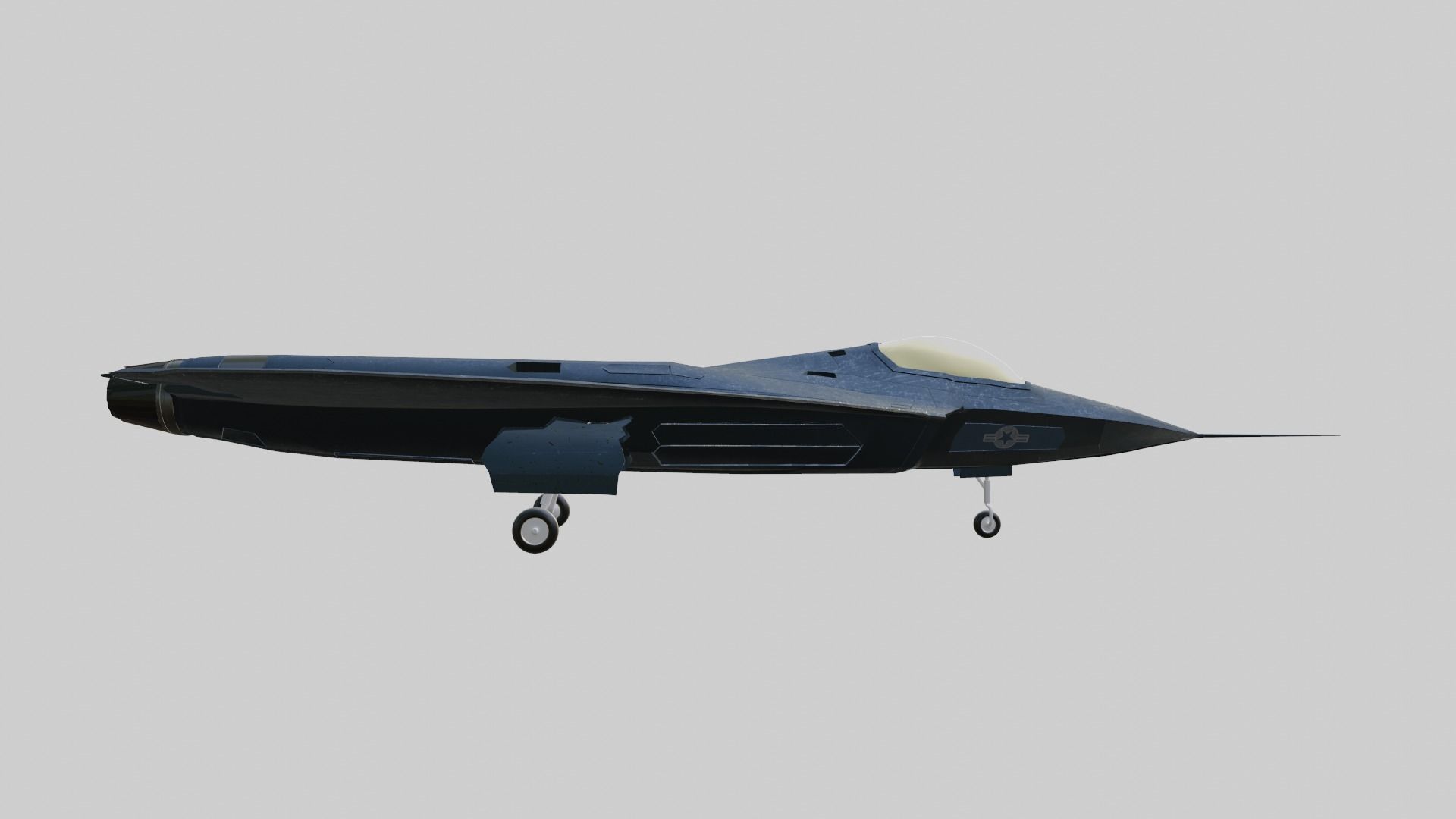 3D model USAF Lockheed Martin - X-44 MANTA - NO TAIL AIRCRAFT - VR / AR ...