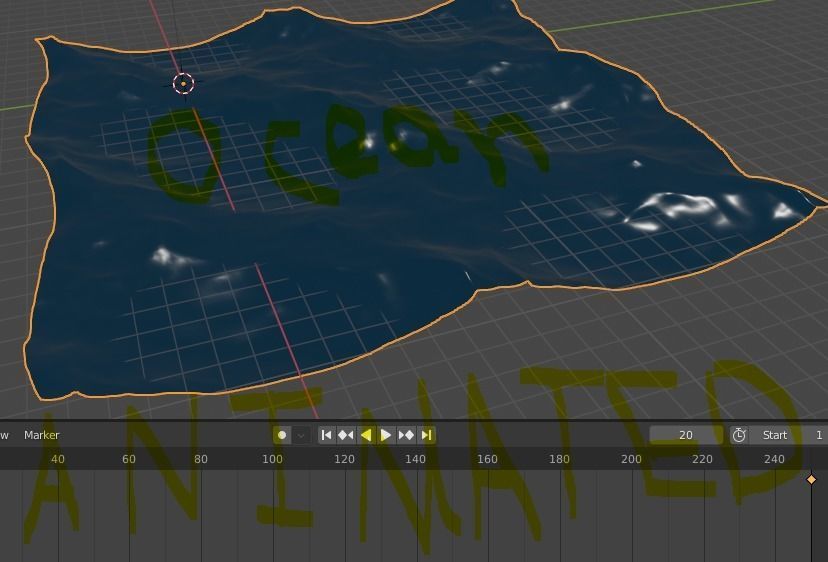 ocean game ready water surface free VR / AR / low-poly 3D model ...