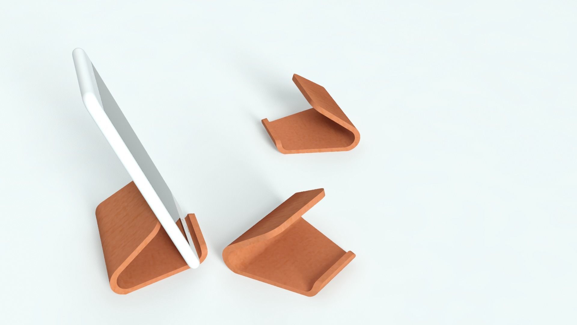 WOOD PHONE HOLDER - UNIVERSAL PHONE STAND Texture | CGTrader