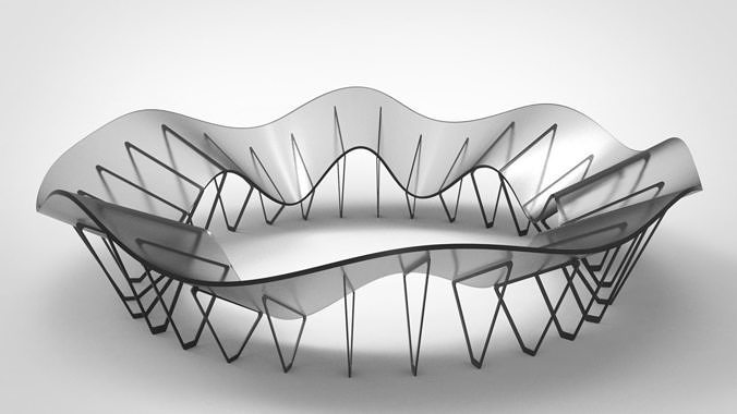 Wavy Shade Pavilion 3D model | CGTrader