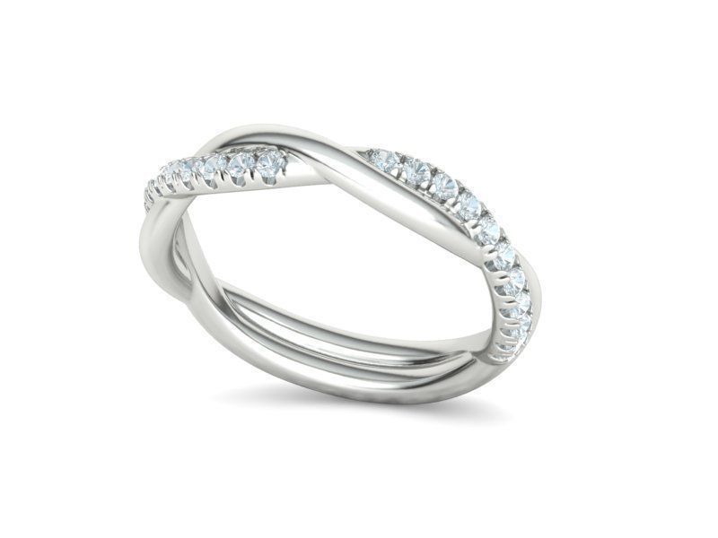 Crossover Rings Bridal Set 1Ct Engagement ring 3dmodels 3D Model ...