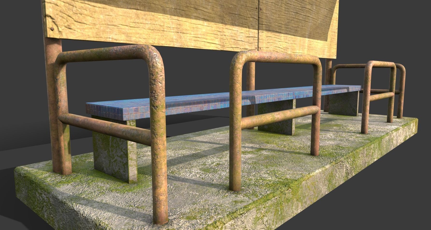 3D model The Old Bus Stop VR / AR / low-poly | CGTrader