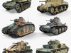 3D Model Collection Inter-war Period Tanks Set VR / AR / low-poly ...