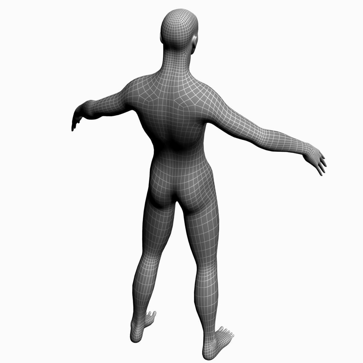 3D model Low Poly Base Mesh Monah VR / AR / low-poly | CGTrader