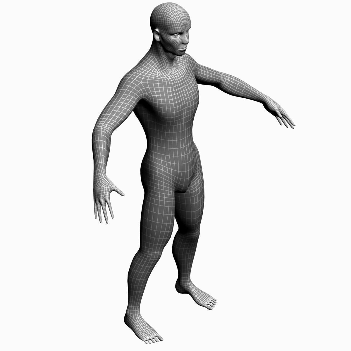 3D model Low Poly Base Mesh Monah VR / AR / low-poly | CGTrader