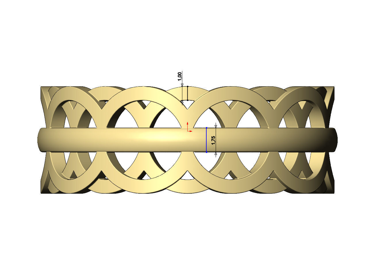 Double row Celtic arch pattern band 3D model 3D printable | CGTrader