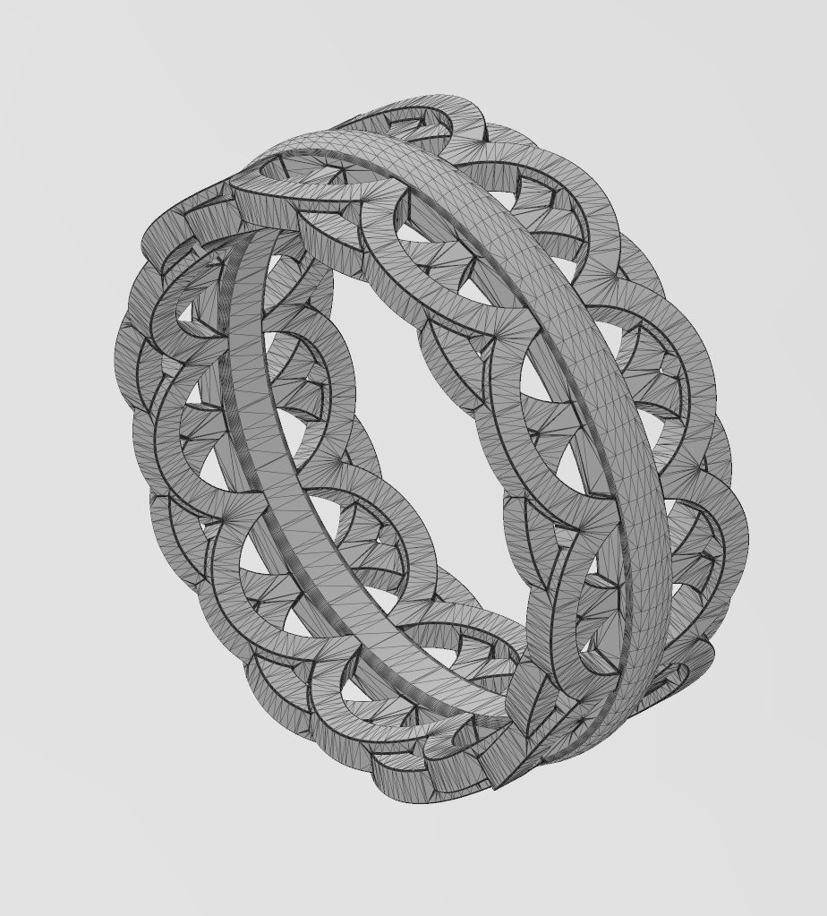 Double row Celtic arch pattern band 3D model 3D printable | CGTrader