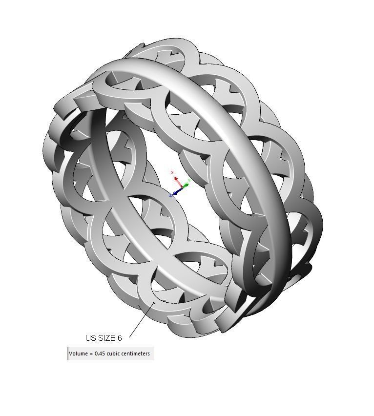 Double row Celtic arch pattern band 3D model 3D printable | CGTrader