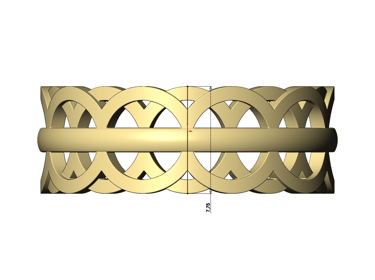 Double row Celtic arch pattern band 3D model 3D printable | CGTrader