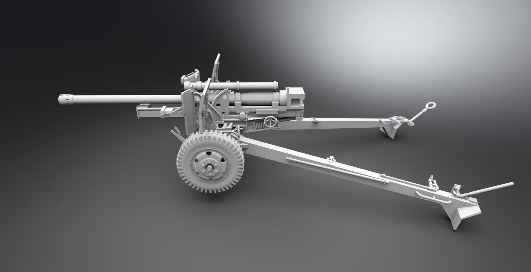 M101 Articulated Scale model 3D model 3D printable | CGTrader