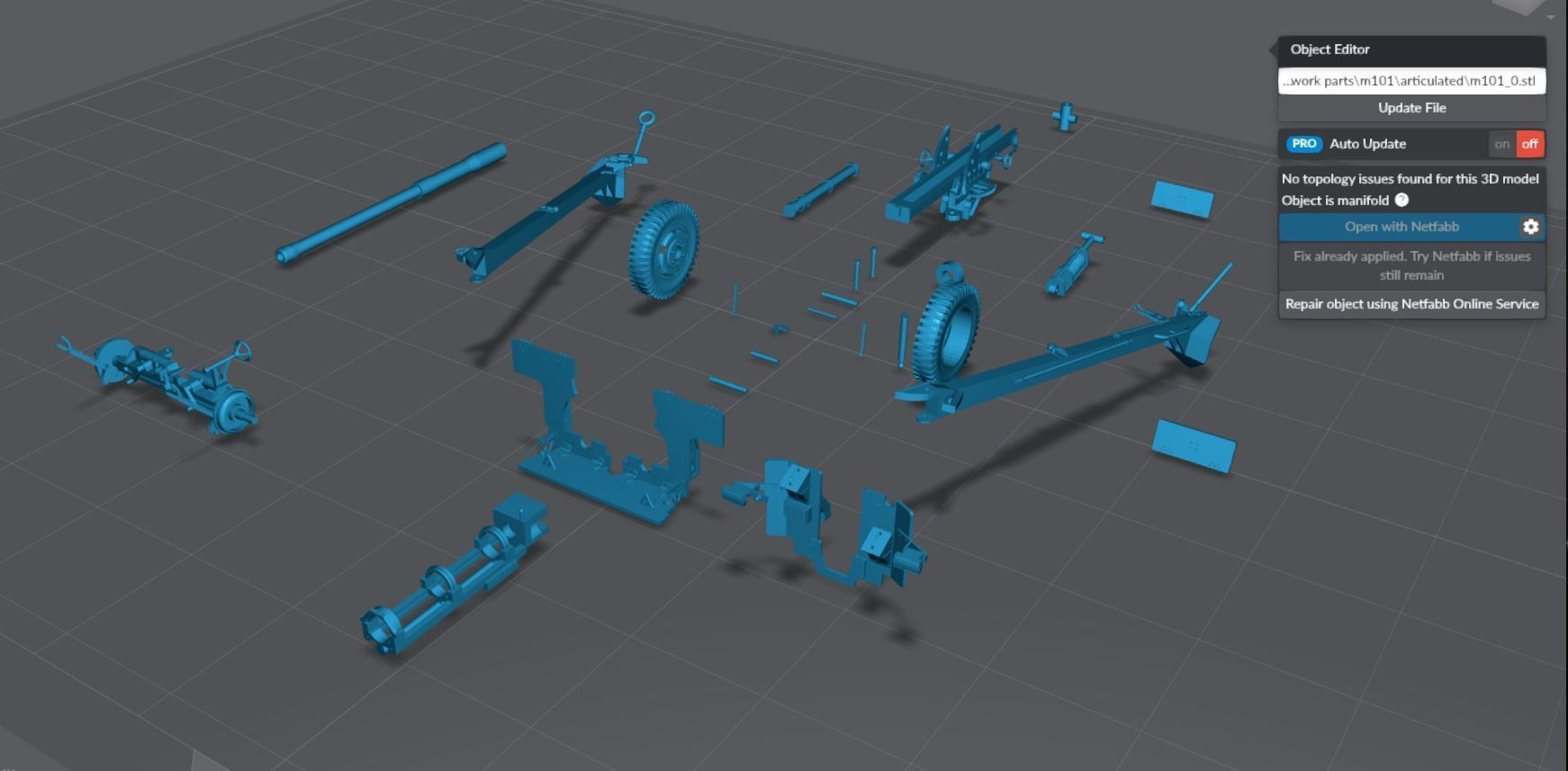 M101 Articulated Scale model 3D model 3D printable | CGTrader