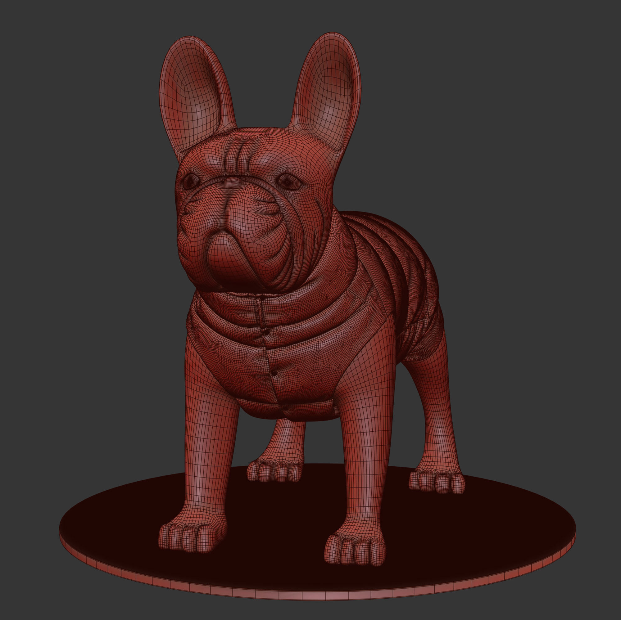 Mondog pet outfitters podo dog couture with panties 3D model | CGTrader