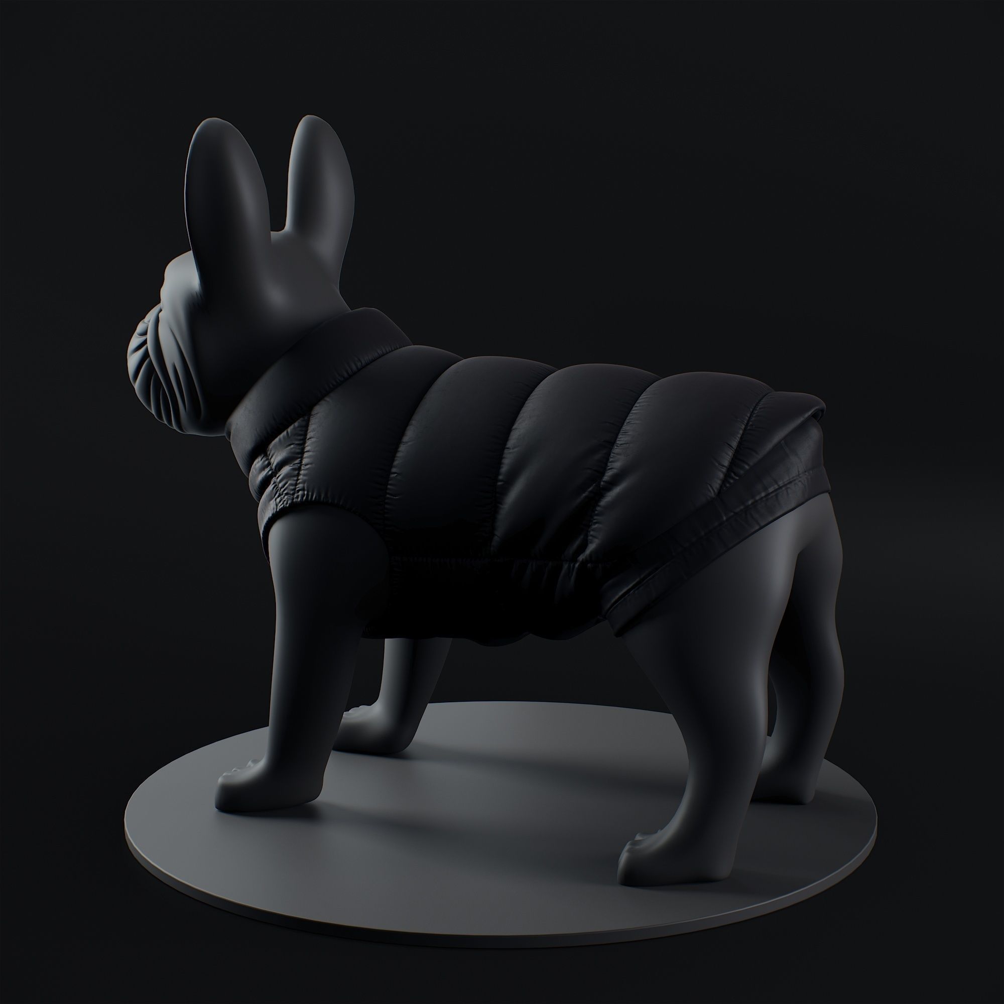 Mondog pet outfitters podo dog couture with panties 3D model | CGTrader