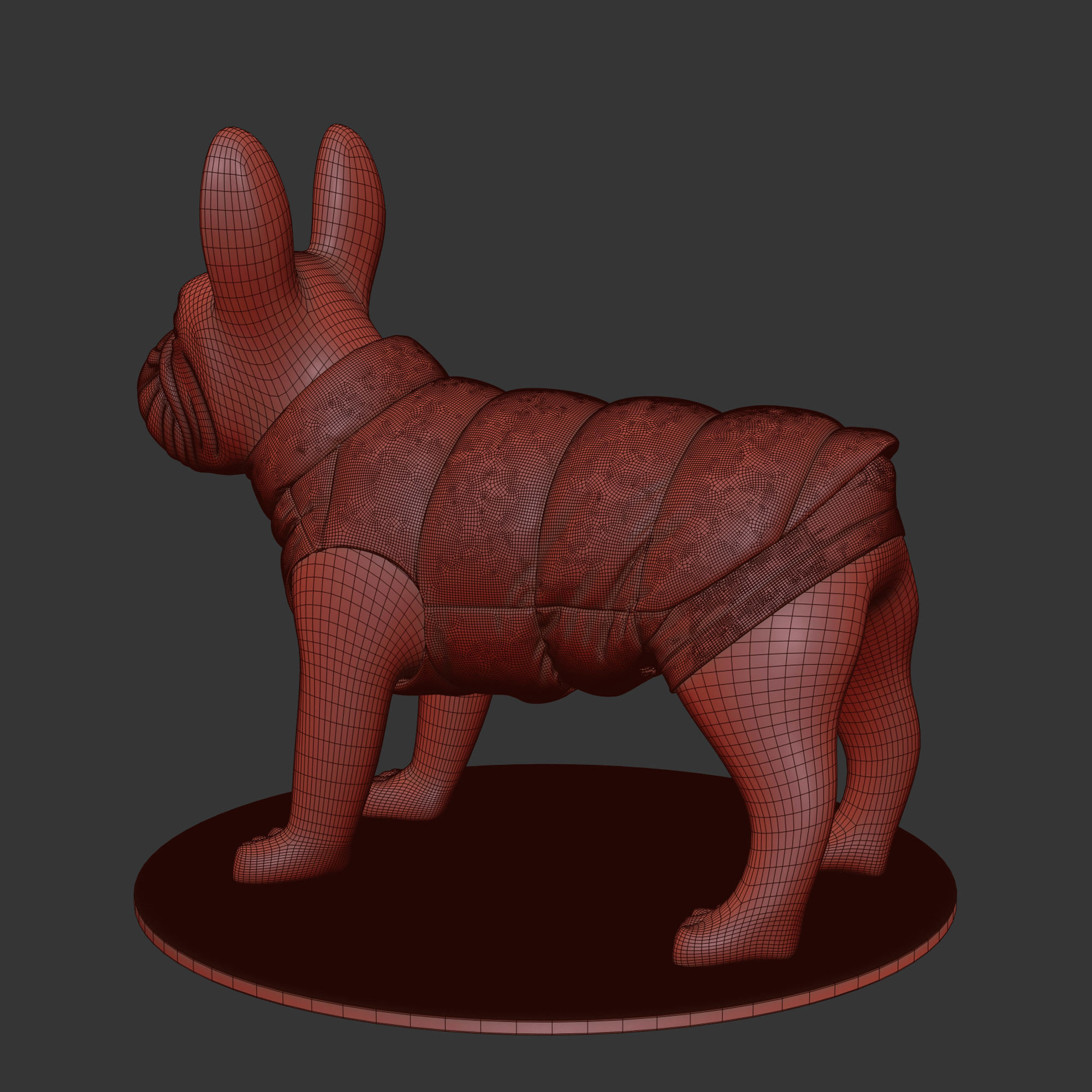 Mondog pet outfitters podo dog couture with panties 3D model | CGTrader